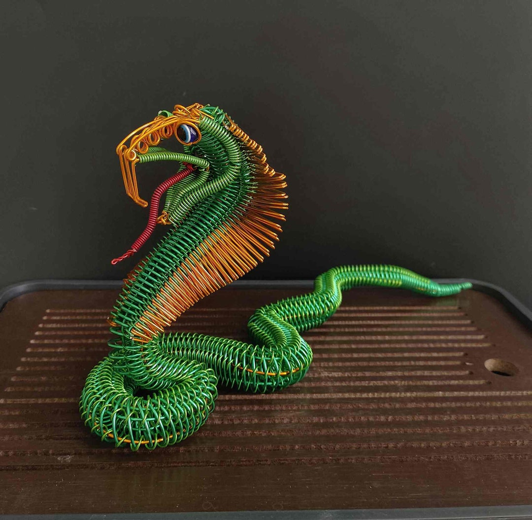Aluminum Wire Handwoven Snake Statue, Home Decor D00465 - Etsy