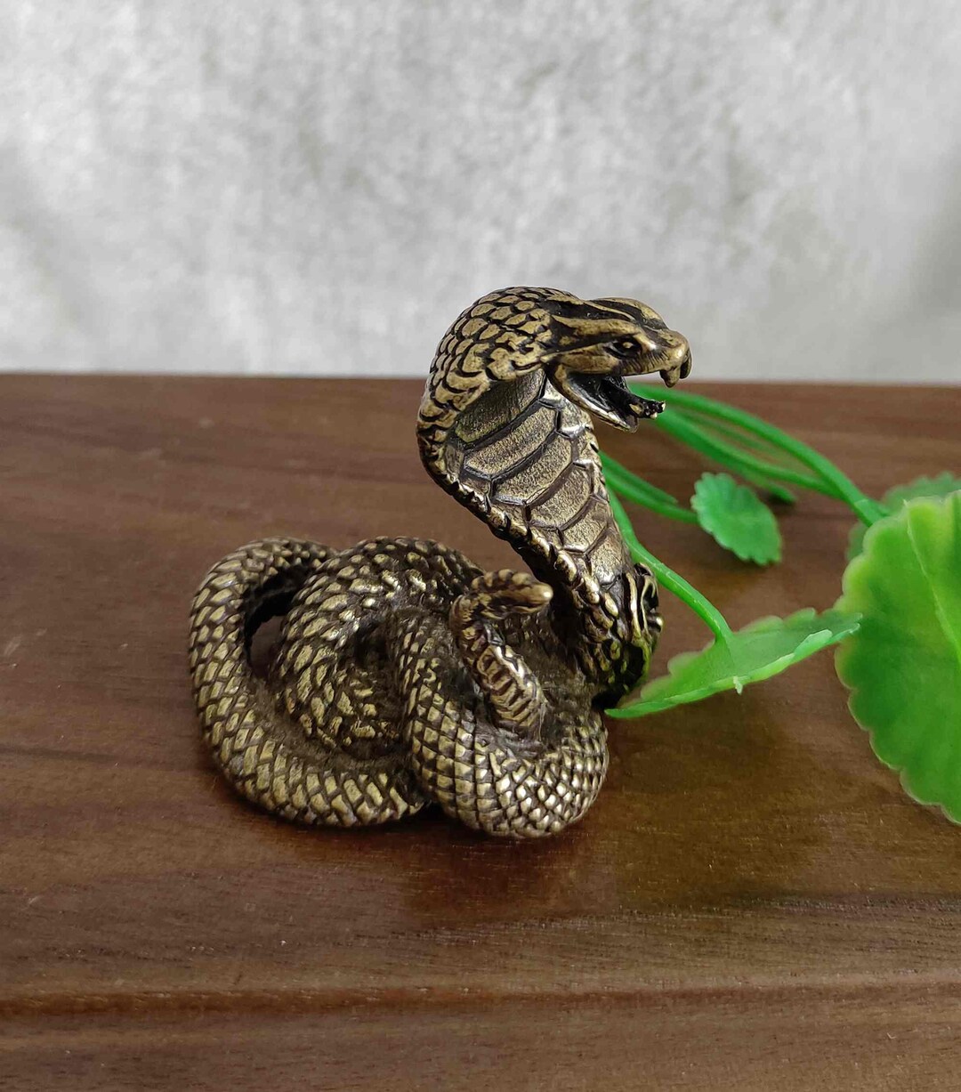 Solid Brass Hand Carved Snake Tea Pet Statue, Home Decoration, Creative ...
