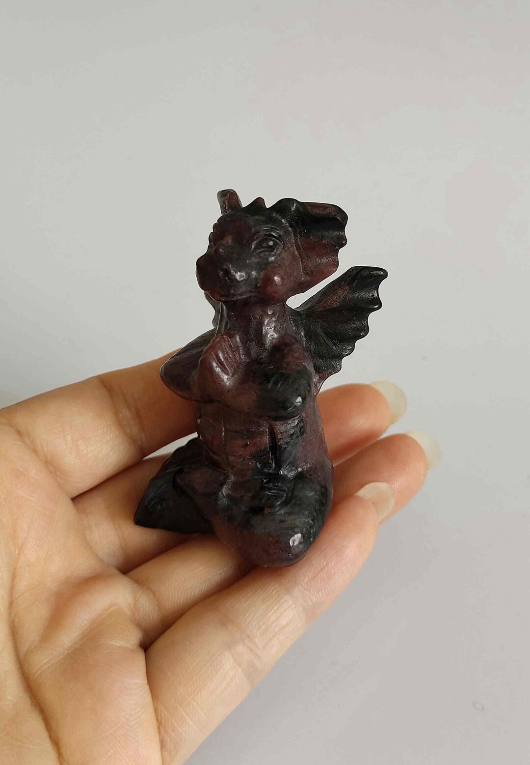 Natural Jade Carved Dragon Tea Pet Statue, Personality Home Office ...