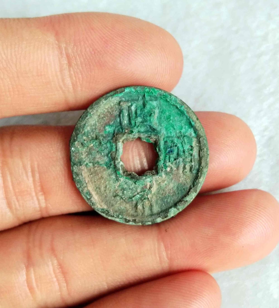 Antique Chinese Brass Coins with square holes 3 Different | Etsy