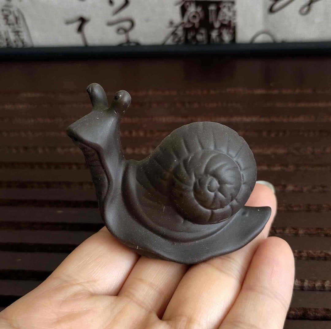 Finger Tea Pet, Zisha Tea Pet, Carving Snails Decoration, Personality ...