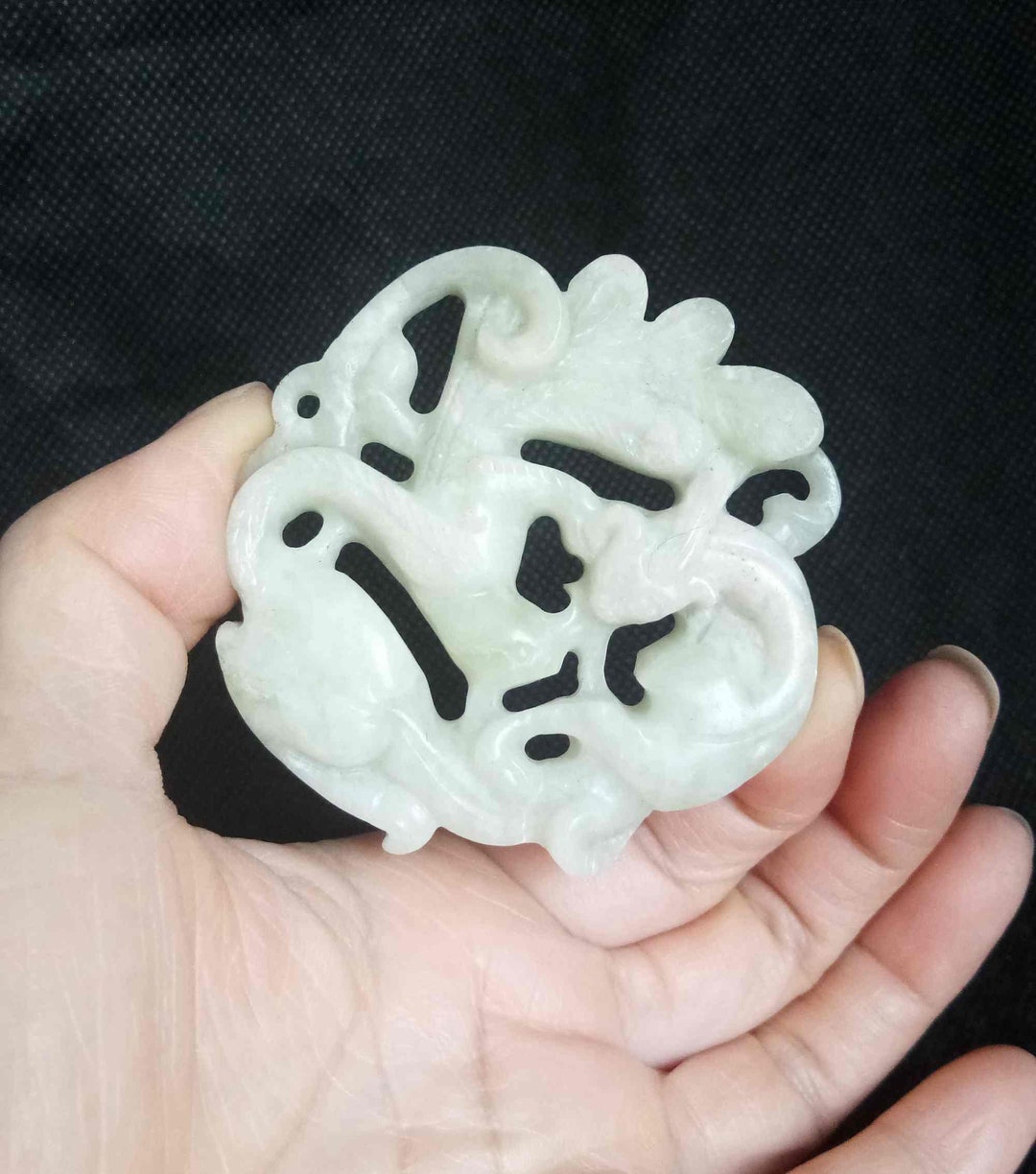 Natural Jade Carved Phoenix Statue, Can Be Used a Statue, Can Also a ...