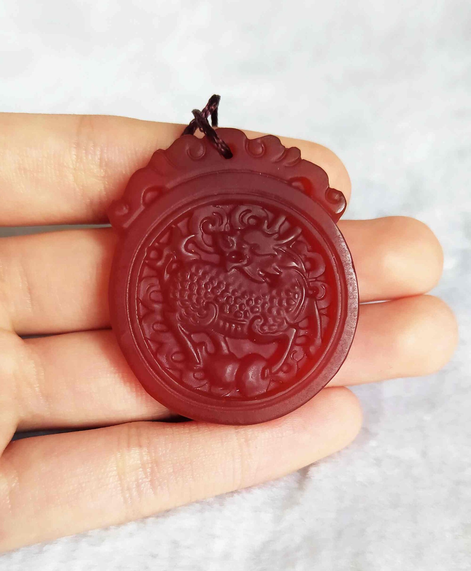 Natural Red Jade Carved Dragon Amulet Pendant F335 - Etsy