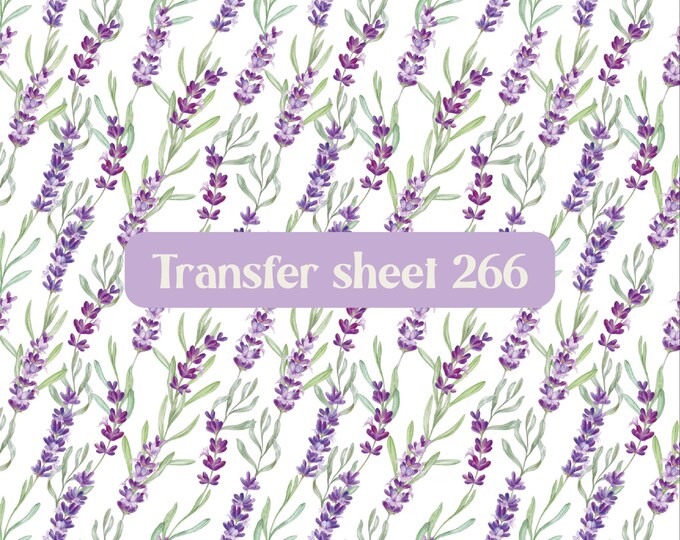 Lavender, Flowers Polymer Clay Transfer Sheet, Water Soluble Paper ...