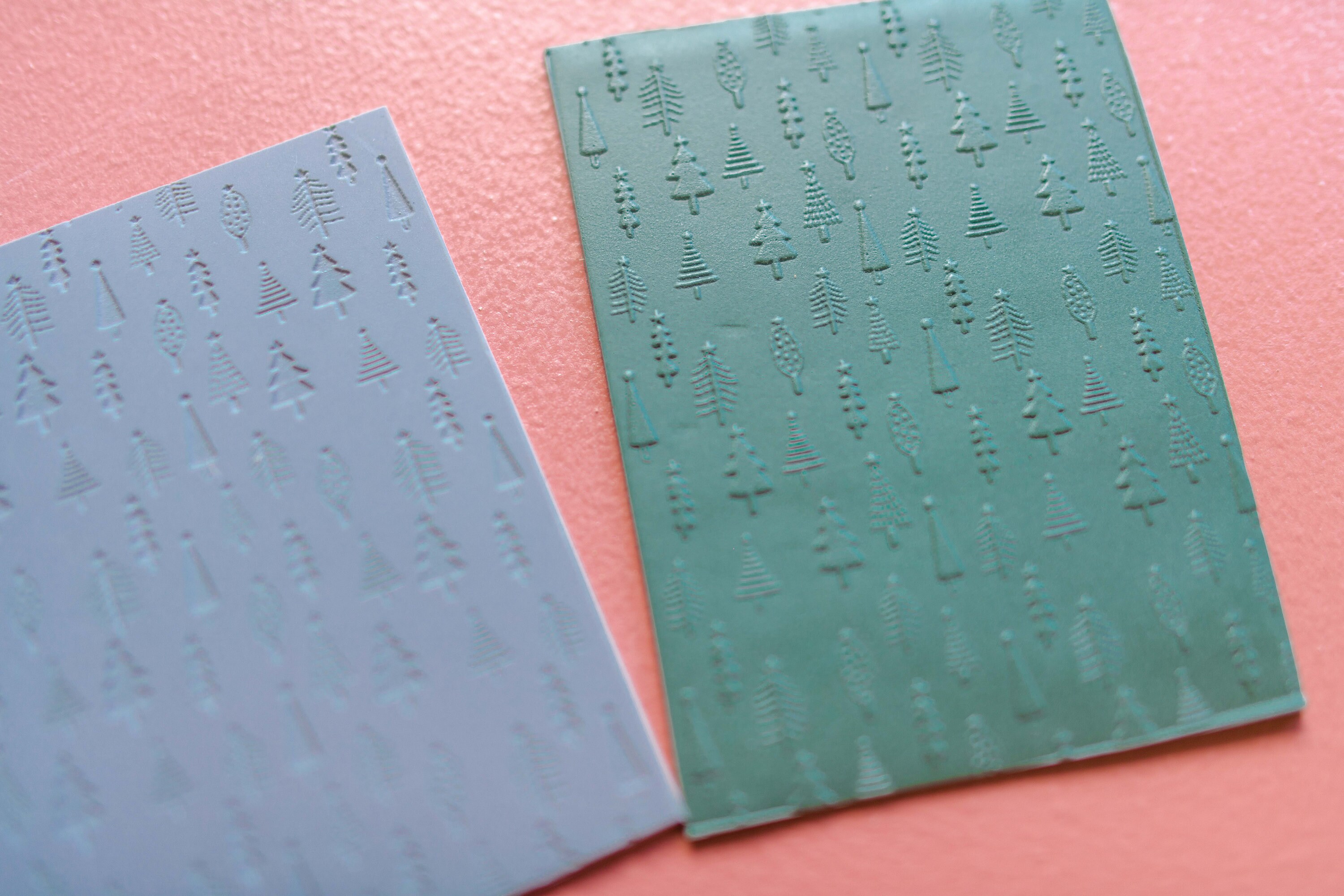 polymer clay tools texture mat tile Christmas Pine Trees texture tile ...