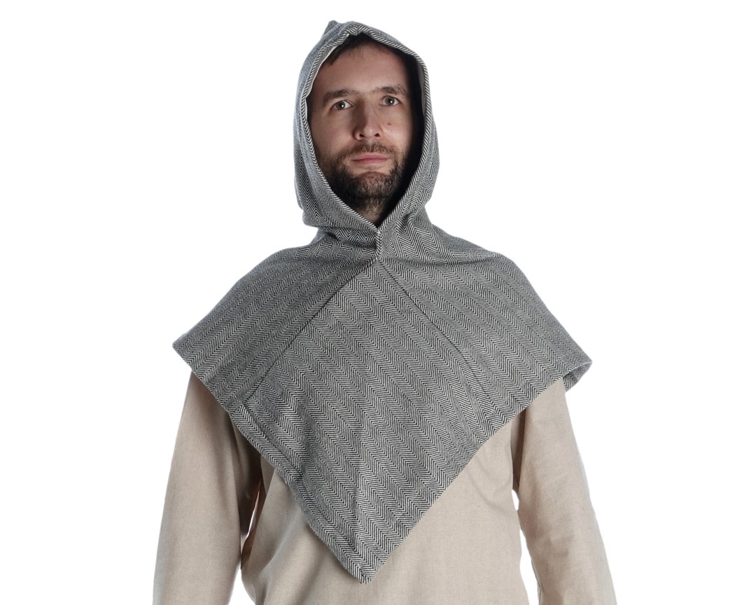 Viking Skjoldehamn Hood Medieval Headgear Limme Made of Cotton ...