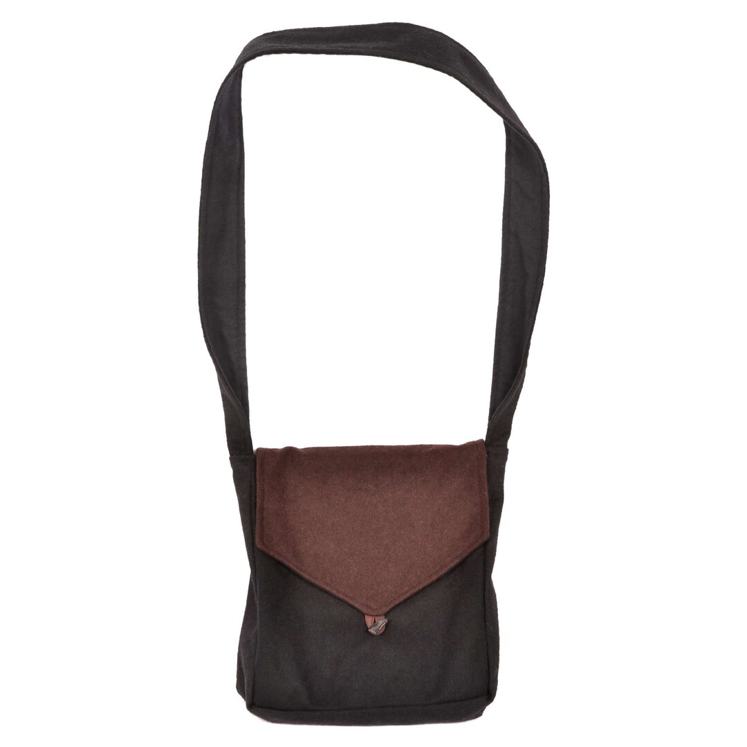 Medieval Bag Dawain Made of Wool Felt Black-red, Black-green, Black ...