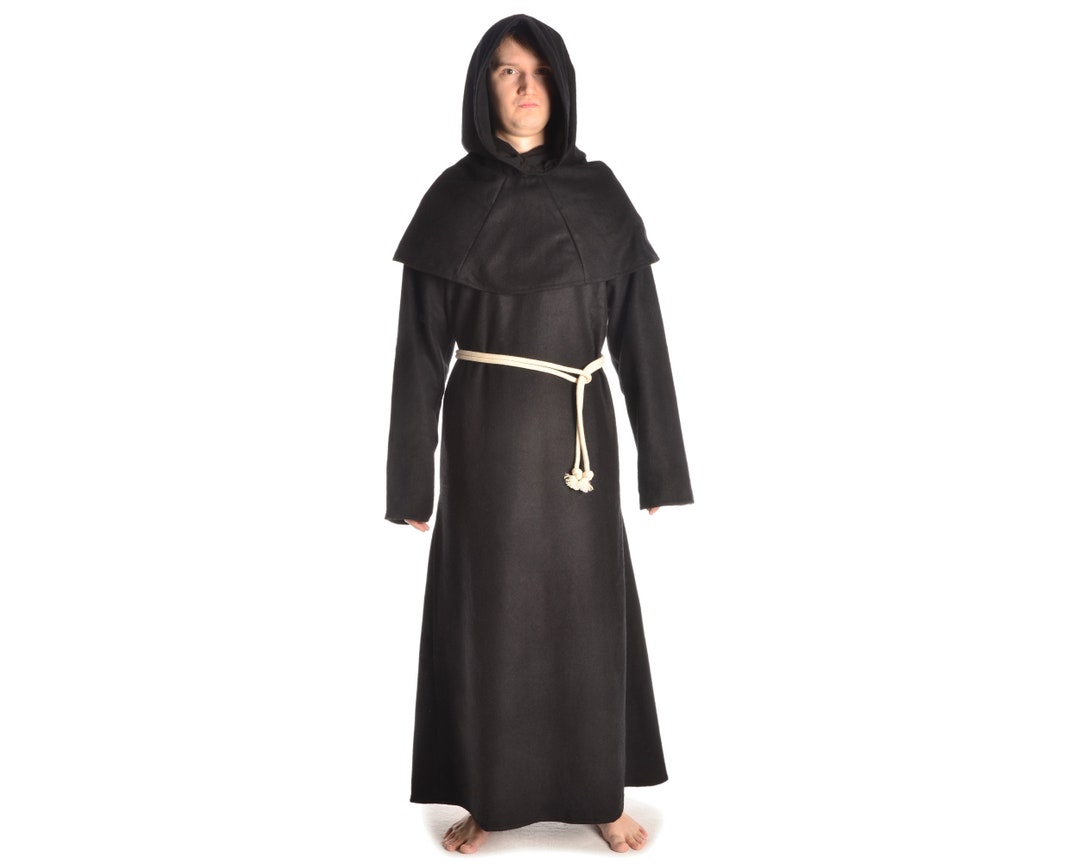 Medieval Monk Robe Halzebier | Cowl (set: Tunic, Hood, Knit) Made of ...
