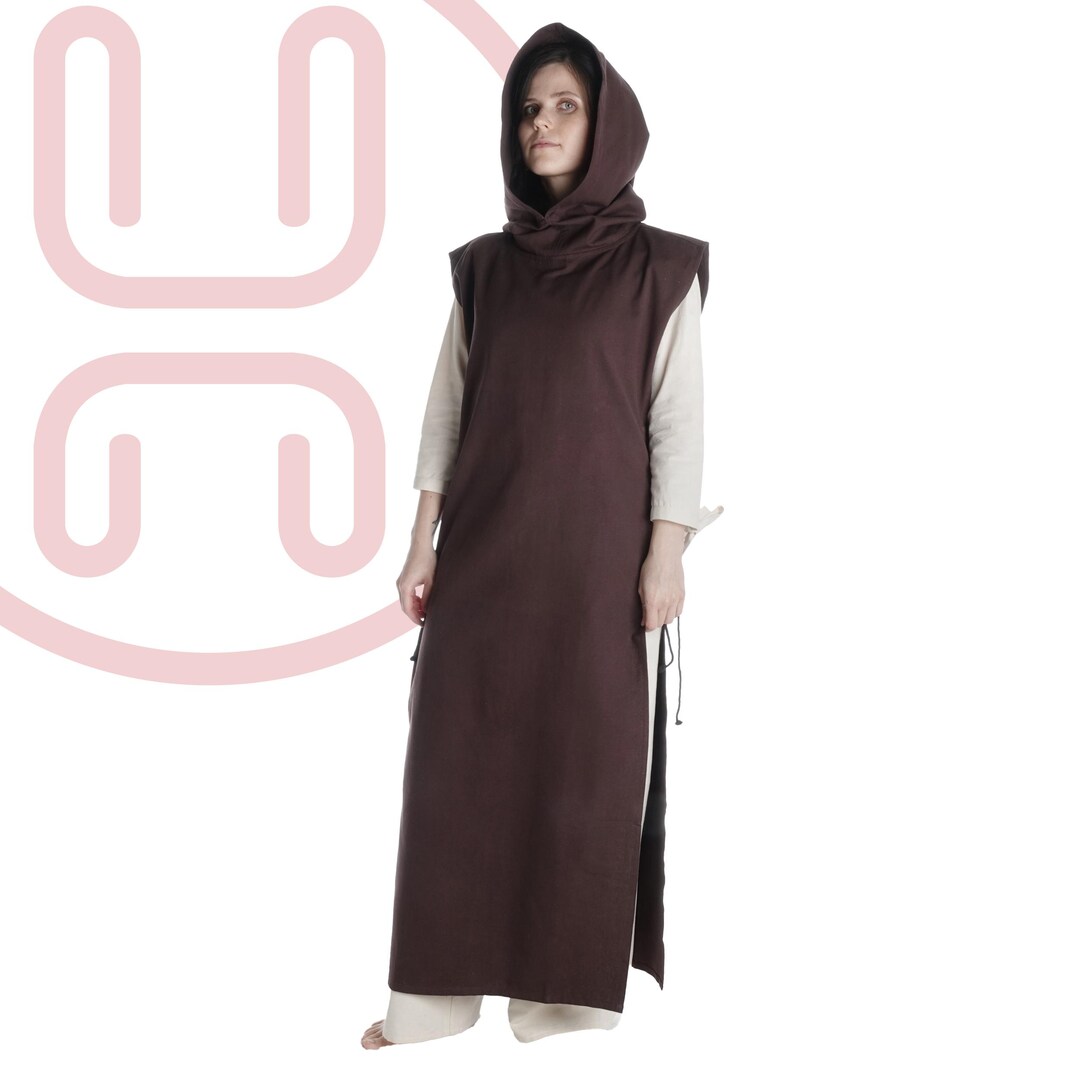 Medieval Scapular Overdress Hood Kriemhild Cotton | HEMAD - Etsy