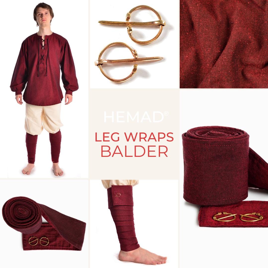 Viking Puttees Calf Wraps Winingas Leg Wraps Balder + Fibula Wrap ...