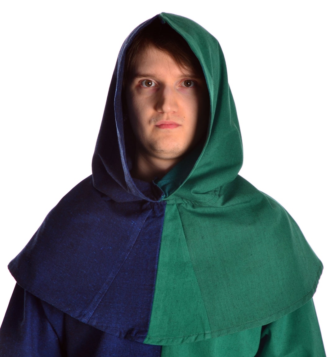Medieval Hood LARP Headgear Mi-parti Two-tone Wolfbrand | Reenactment ...