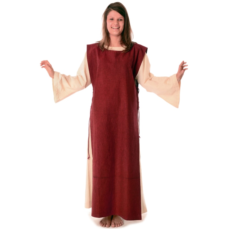 Medieval Cloak / Scapular / Overdress Brünhild Cotton Beige, Green ...