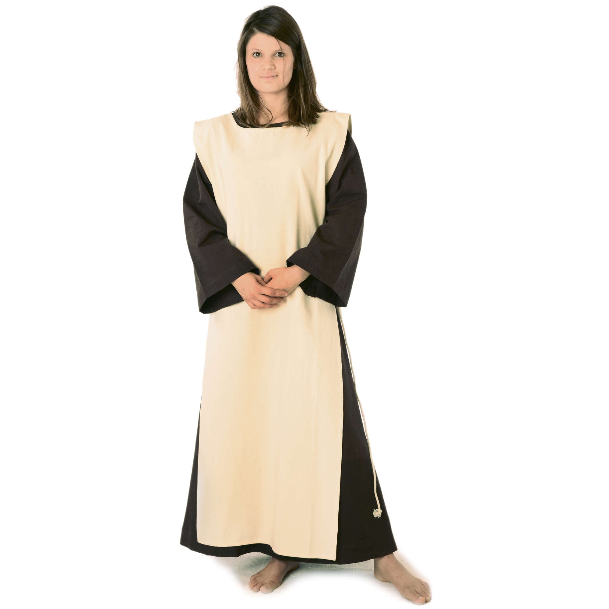 Medieval Cloak / Scapular / Overdress Brünhild Cotton Beige, Green ...