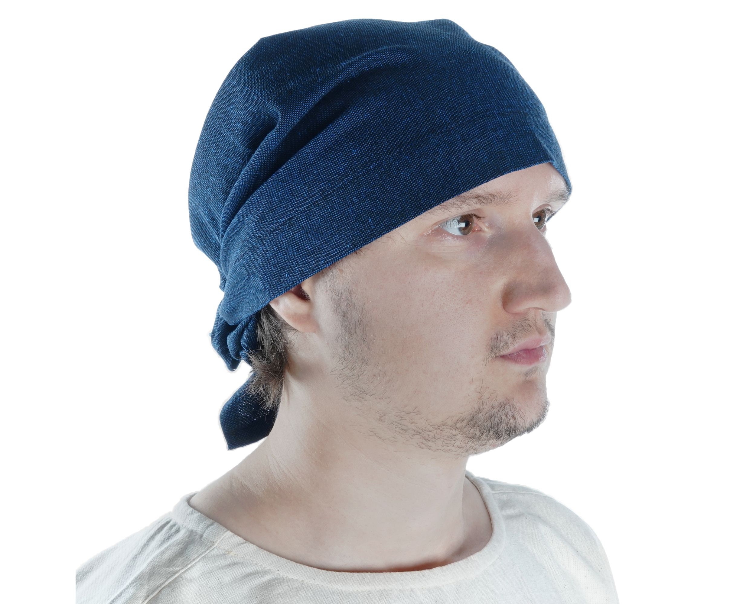 Medieval Headscarf Fidegart Made of Cotton, Black, Red, and Blue ...