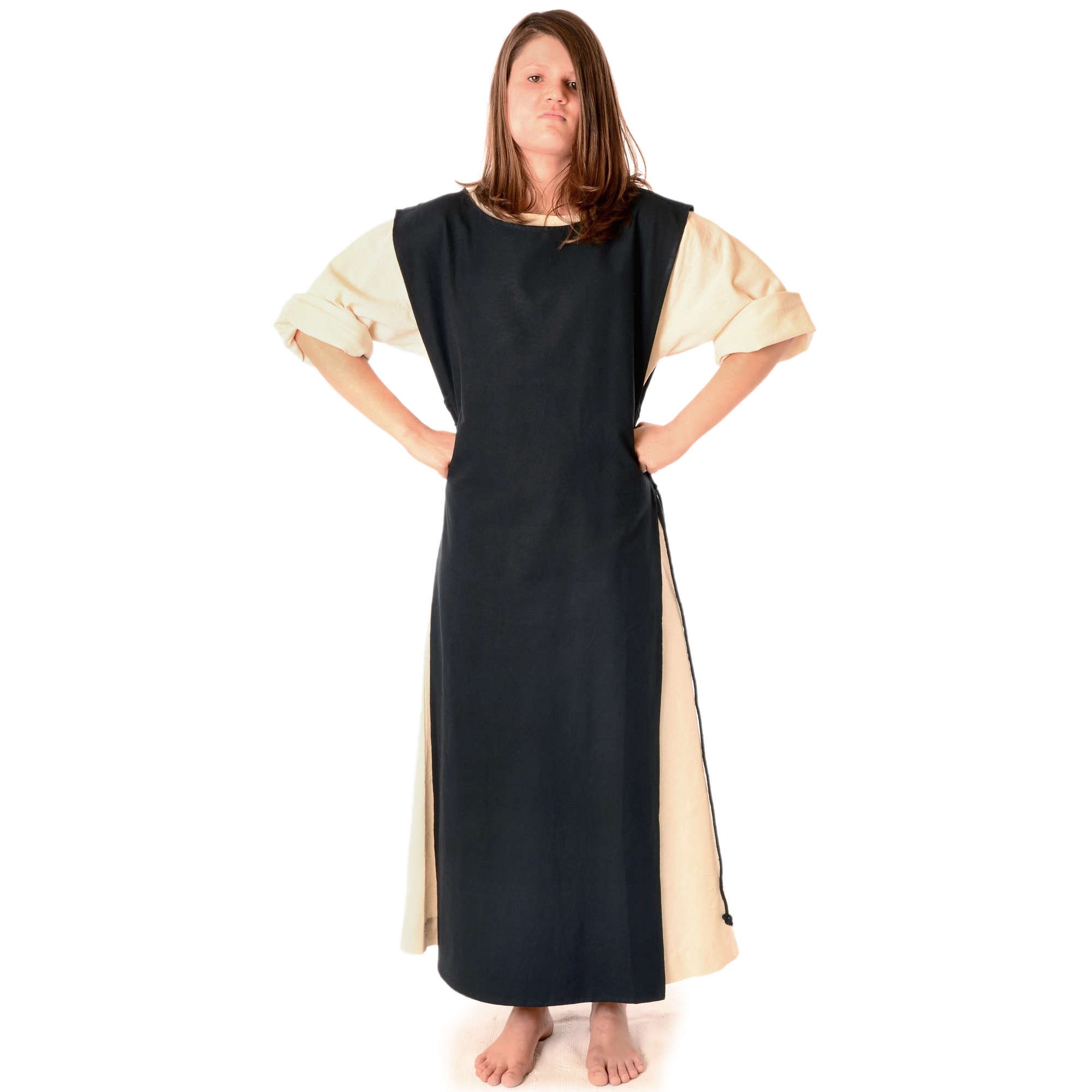 Medieval Cloak / Scapular / Overdress Brünhild Cotton Beige, Green ...
