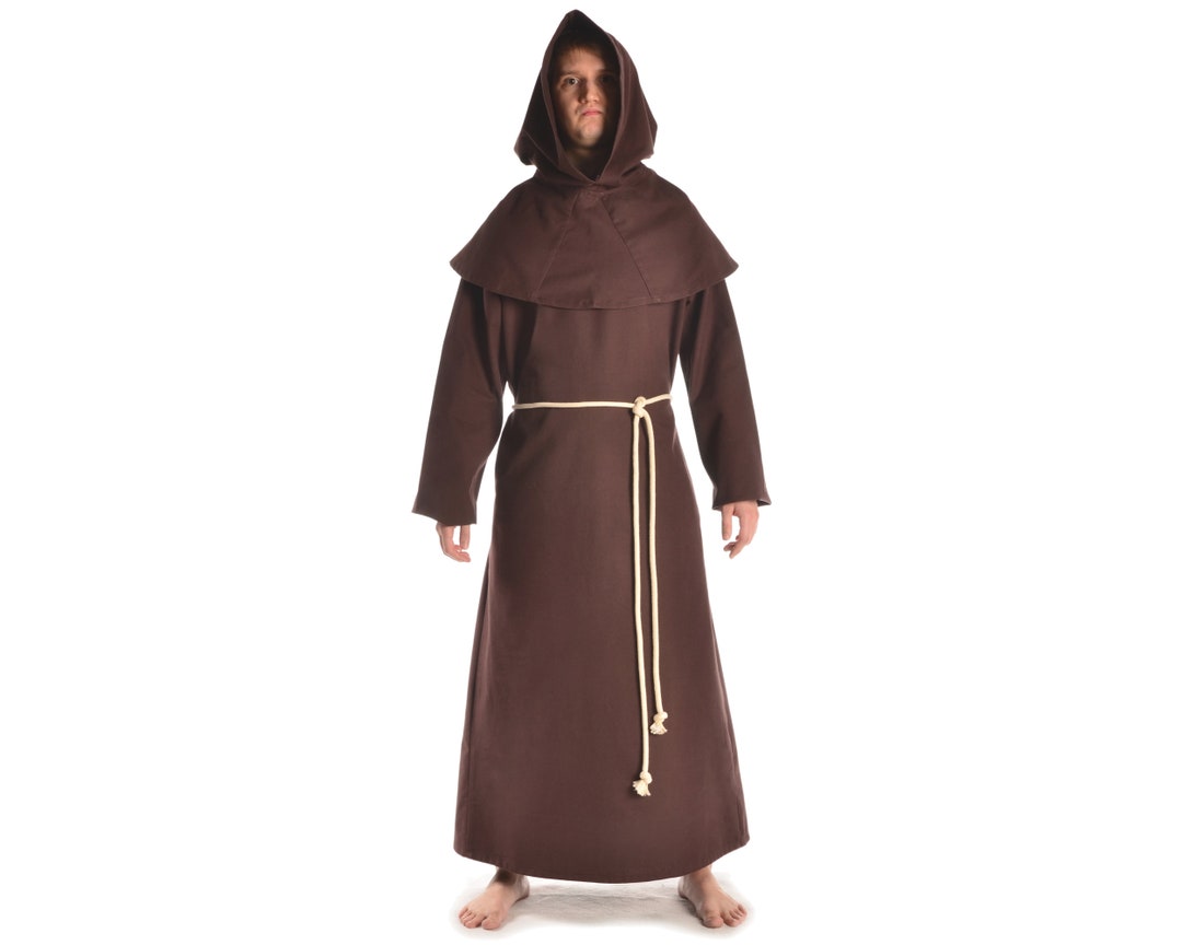 Medieval Robe for Monk, Priest, Sorcerer | Medieval Habit (set: Tunic ...