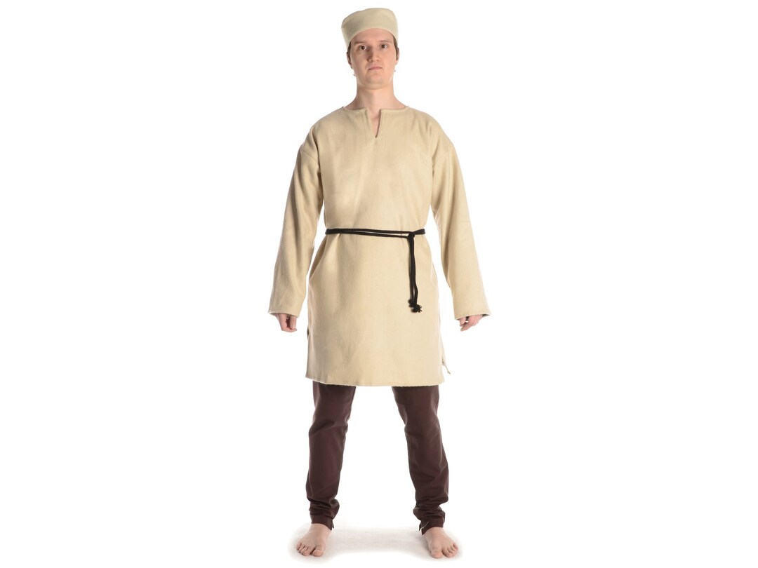 Warm Medieval Viking Tunic Wool Felt Dietrich Outer Garment Wool ...