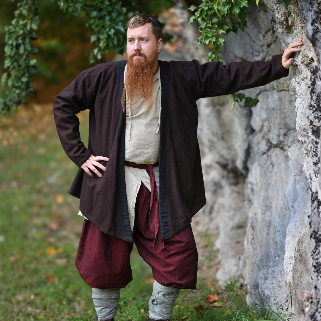 Viking Folding Coat, Wool Felt, Cotton Lining, Model: Wodan, Wool, Men ...