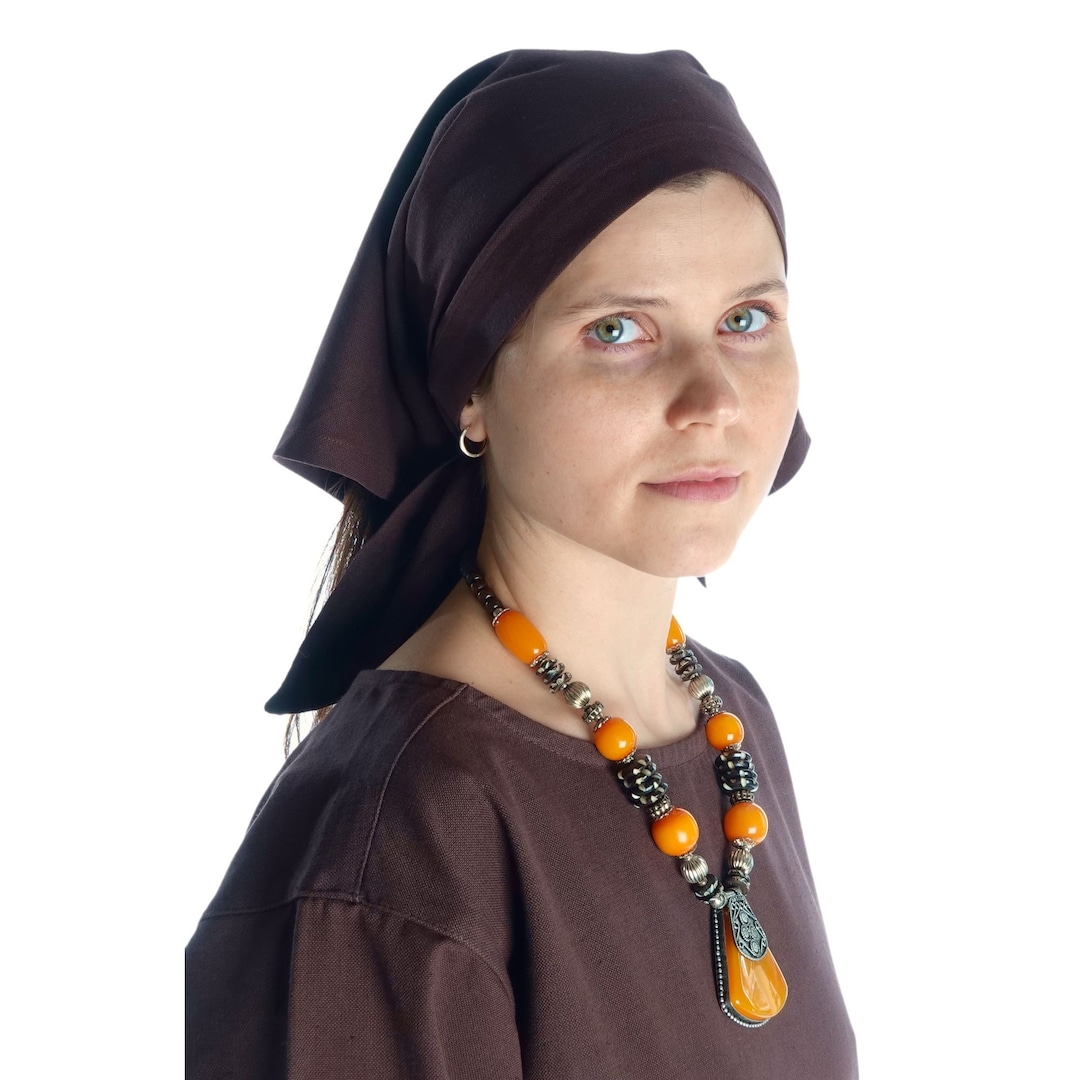 Medieval Headscarf Laudamie Made of Cotton Medieval Viking Headgear for ...