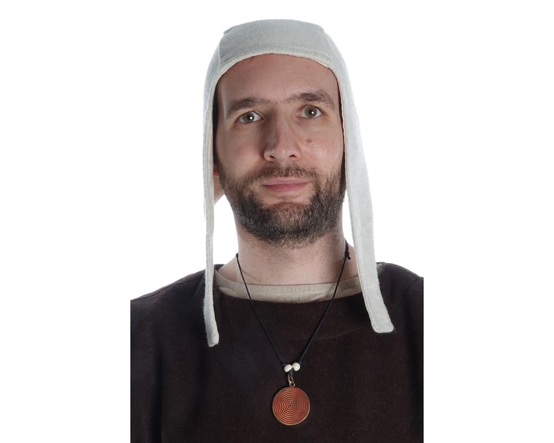 Medieval Cap Karamphi Made of Wool Felt LARP Cap With Earflaps HEMAD ...