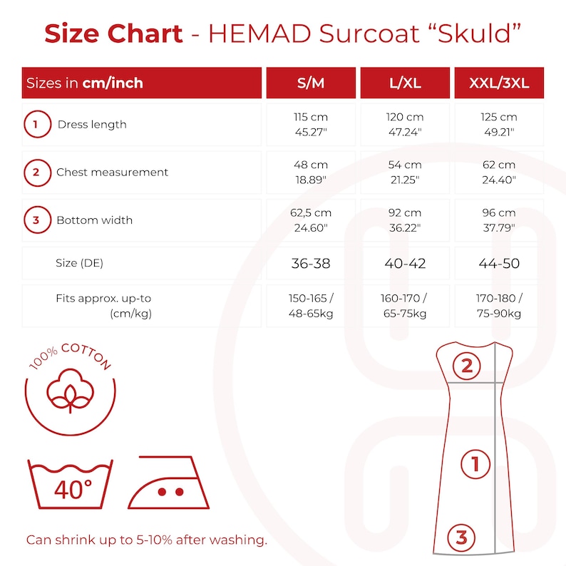 Viking Overdress (surcot) Medieval Surplice Skuld Made of Cotton ...