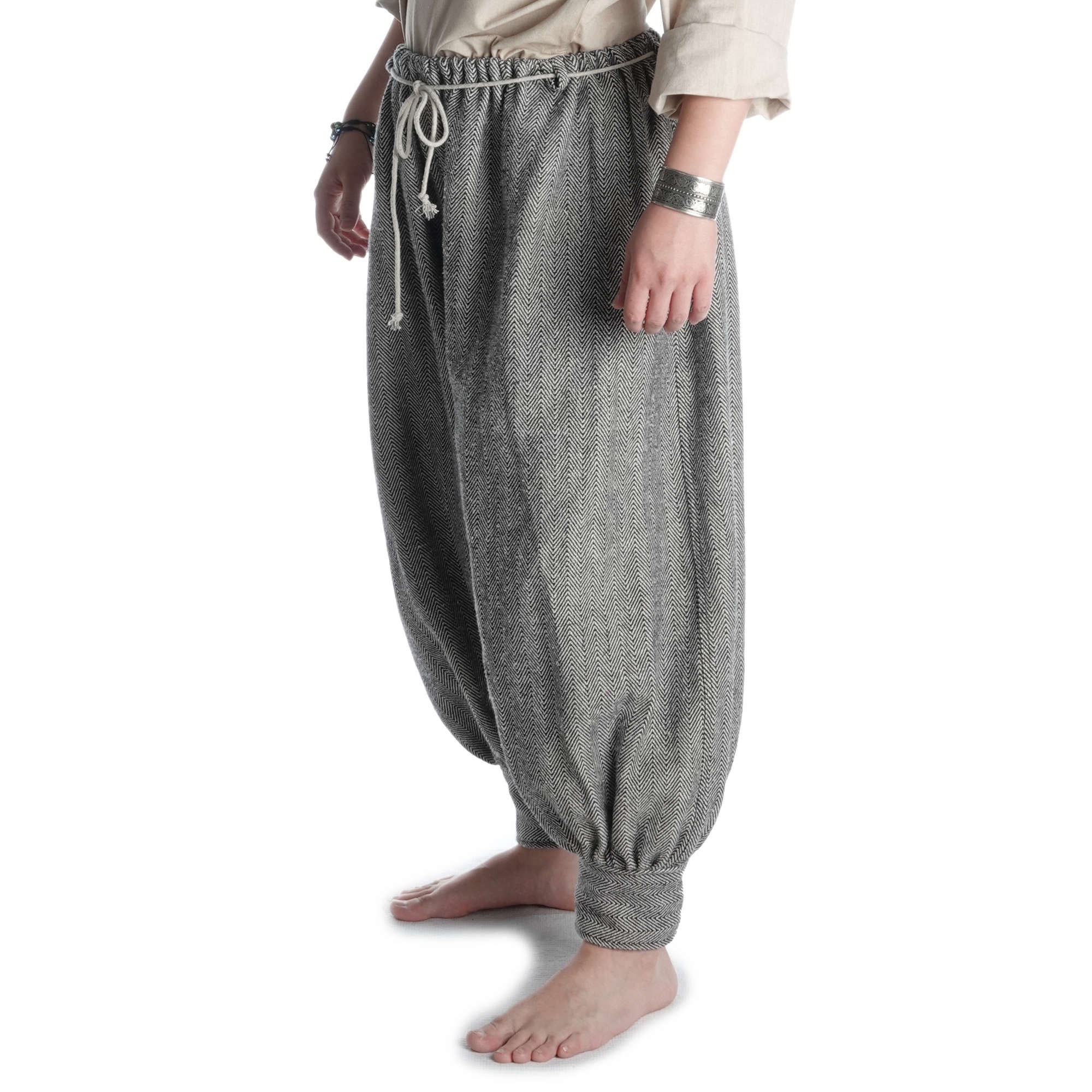 Viking Rus Pants Munin Cotton Herringbones Pattern Black and - Etsy Denmark