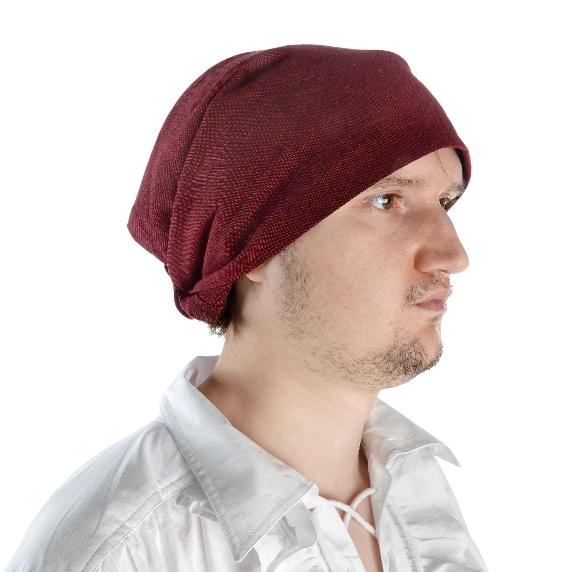 Medieval Headscarf Fidegart Made of Cotton Black Red Blue - Etsy