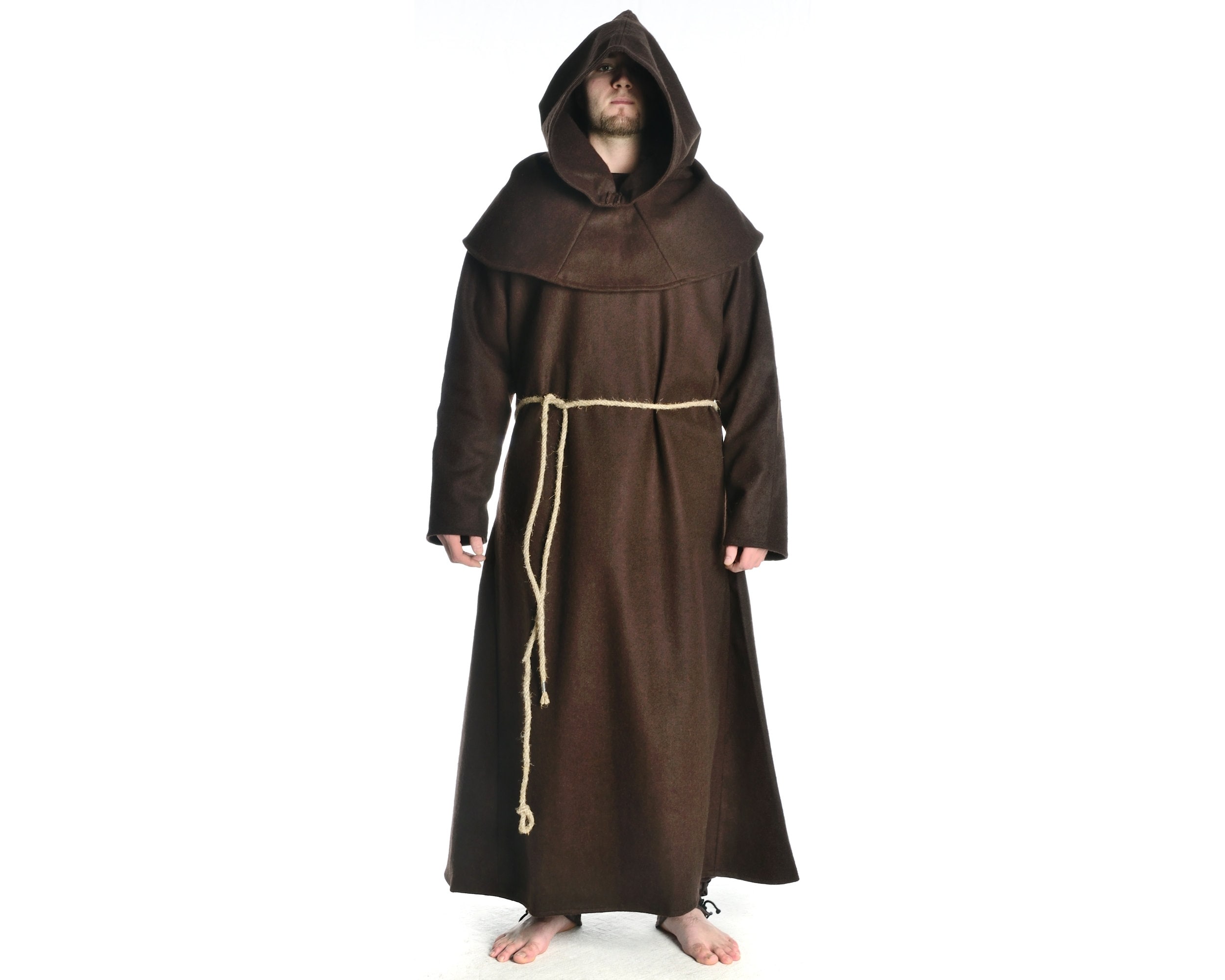 Medieval Monk's Robe Halzebier Made of Wool Felt (set: Tunic, Hood ...