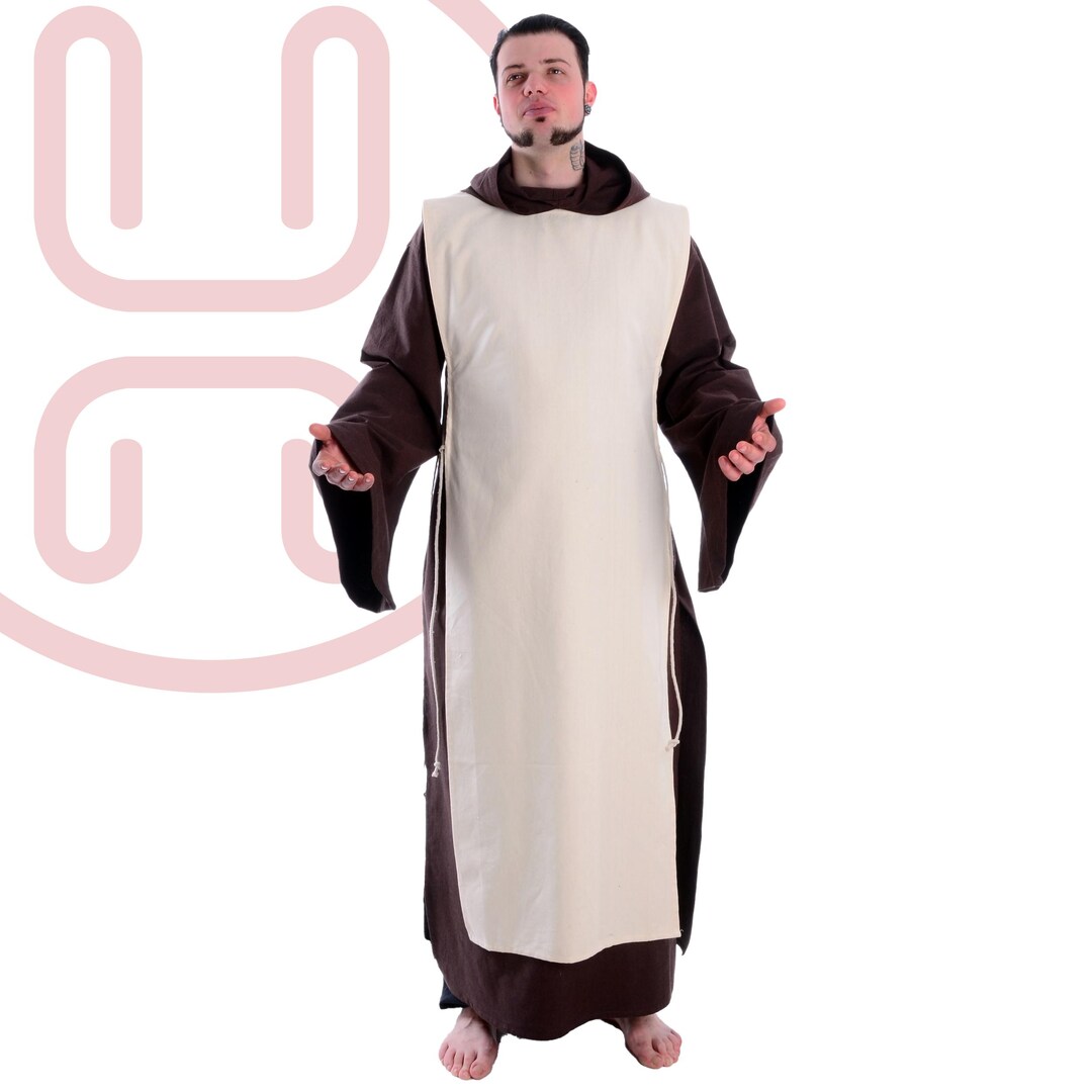 Medieval Cloak / Scapular / Overdress Arnalt Cotton Beige, Black ...