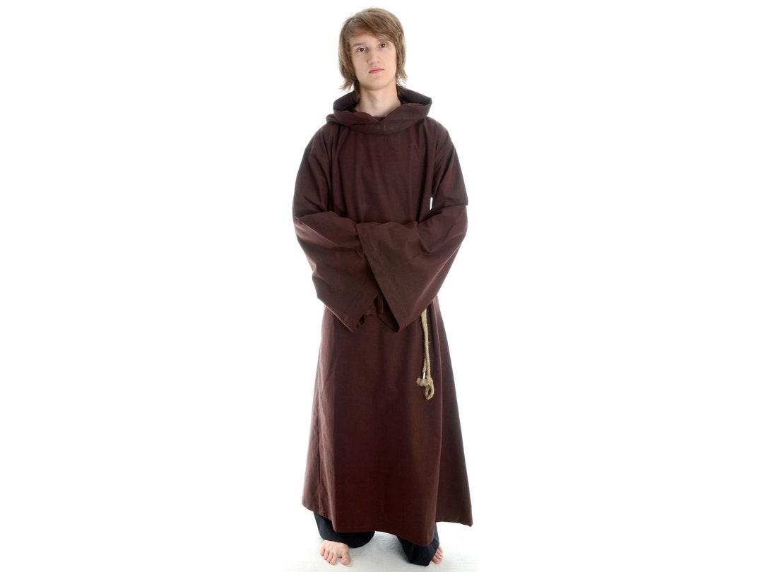 Medieval Monk's Habit Willehalm Made of Cotton, Black, Brown | HEMAD ...