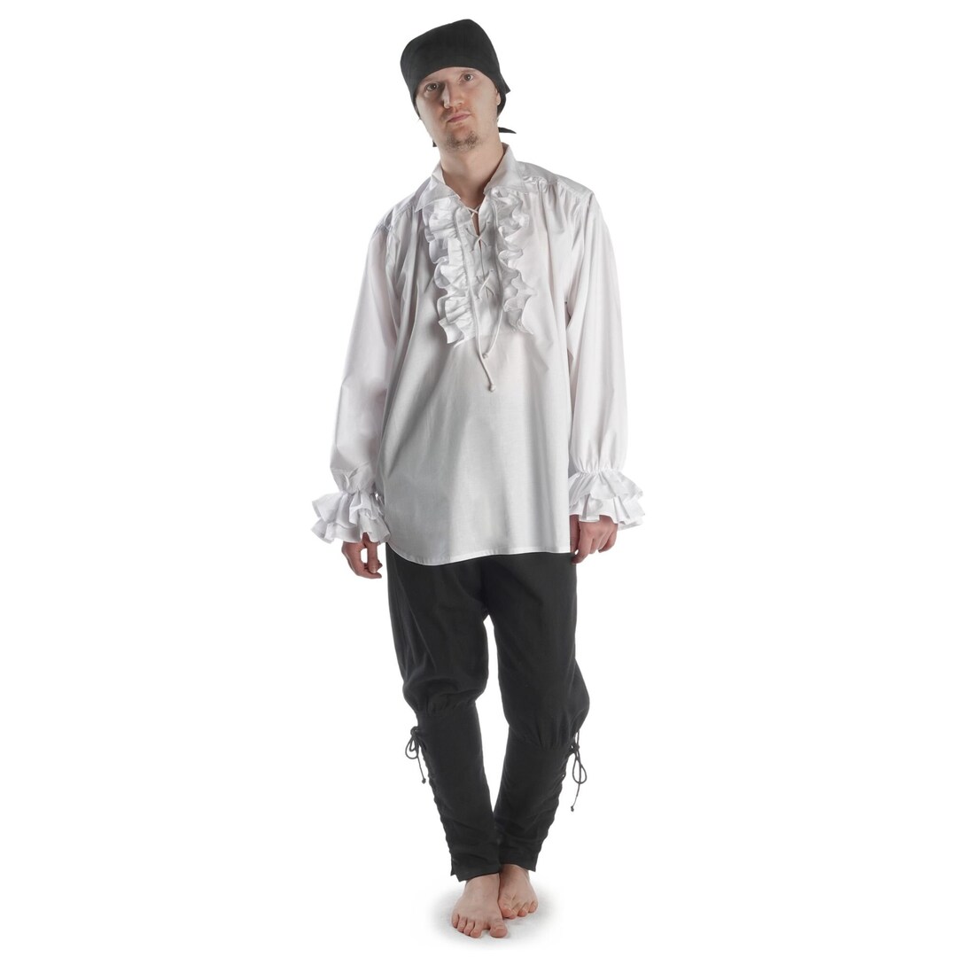 Medieval Ruffled Shirt Isenhart Cotton | Renaissance Shirt | Steampunk ...
