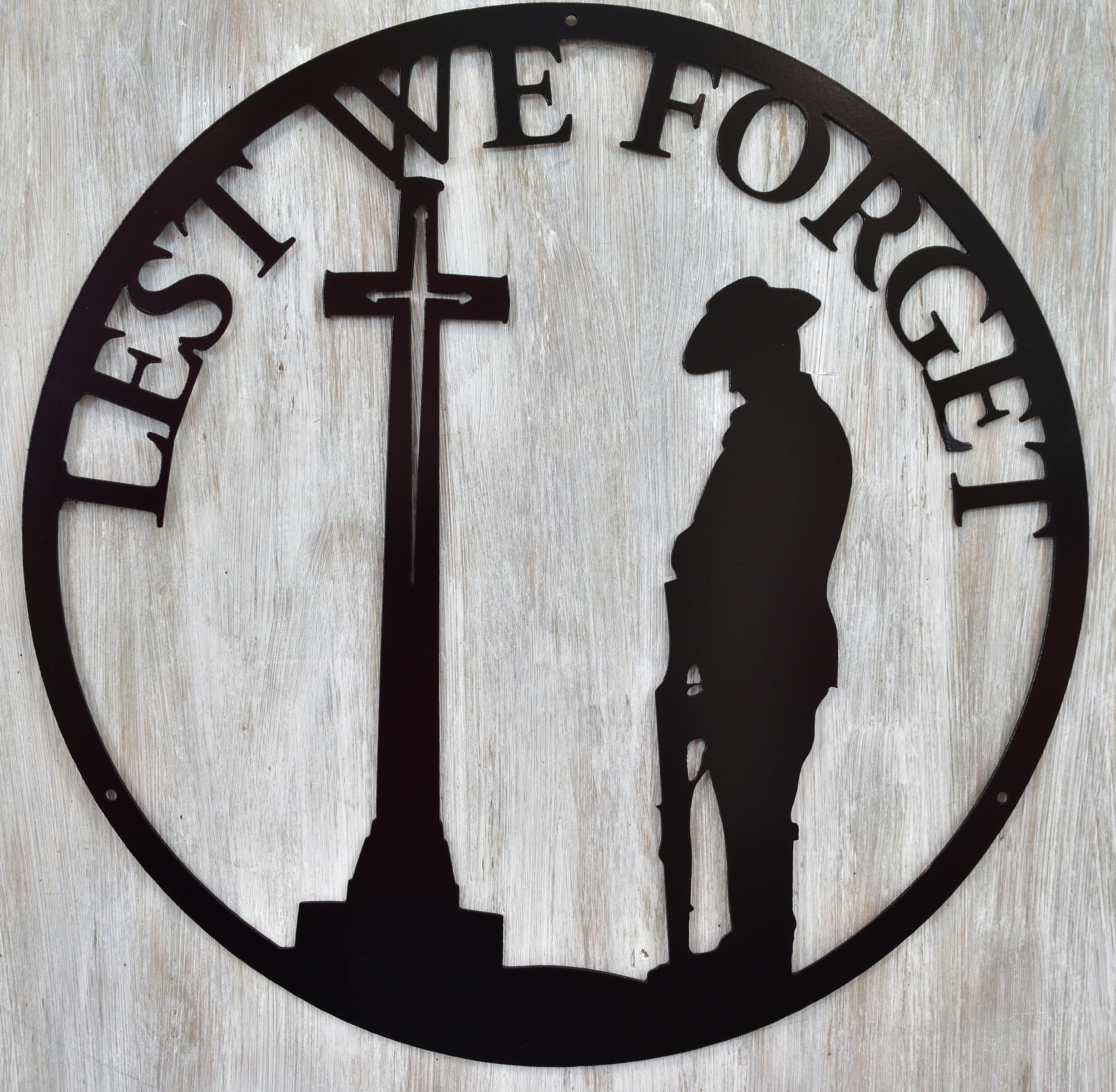 Lest We Forget Standing Soldier Metal Sign Wall Art 40cm - Etsy Australia