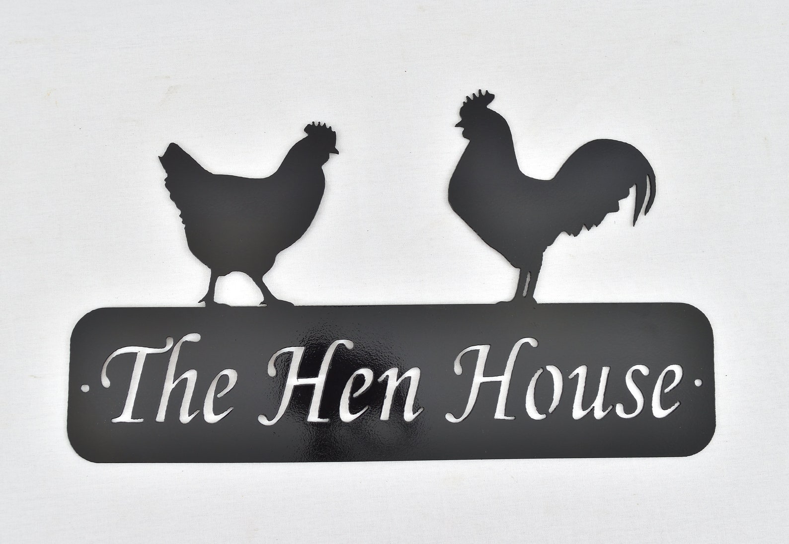 The Hen House Metal Sign With a Rooster and Hen for Chook House or Shed ...