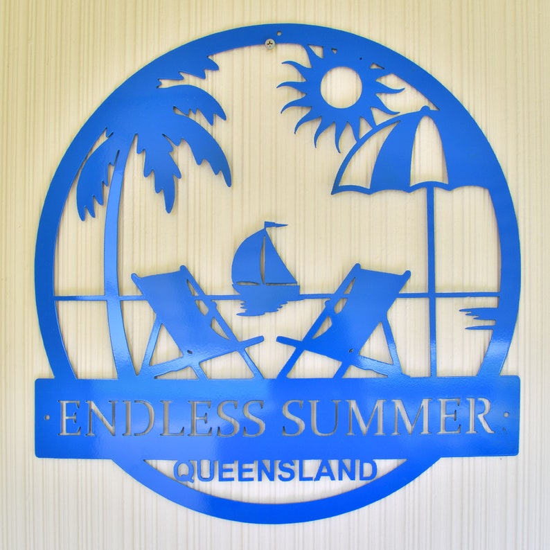 Personalised Metal Sign endless Summer Wall Art - Etsy Australia