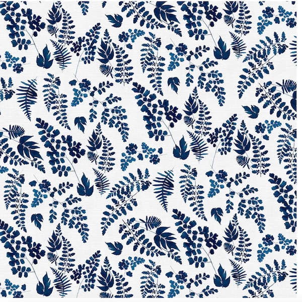 Indigo Print Fabric - Etsy