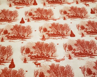 Red and White Toile | Etsy