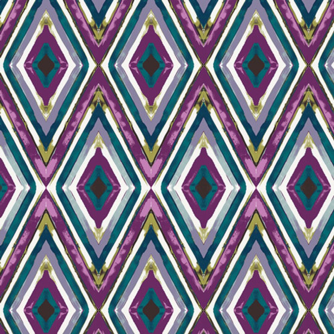 Maroon, Teal, Gold in a Great Pattern From Art Gallery Fabrics, 100% ...