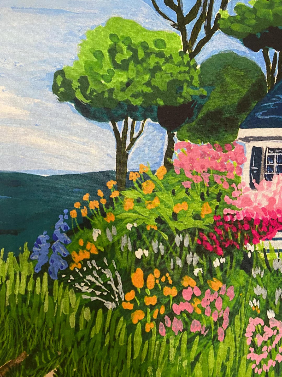 Cottage Dreams Fabric Panel: Seaside Cottage by Abby Jacobs for ...