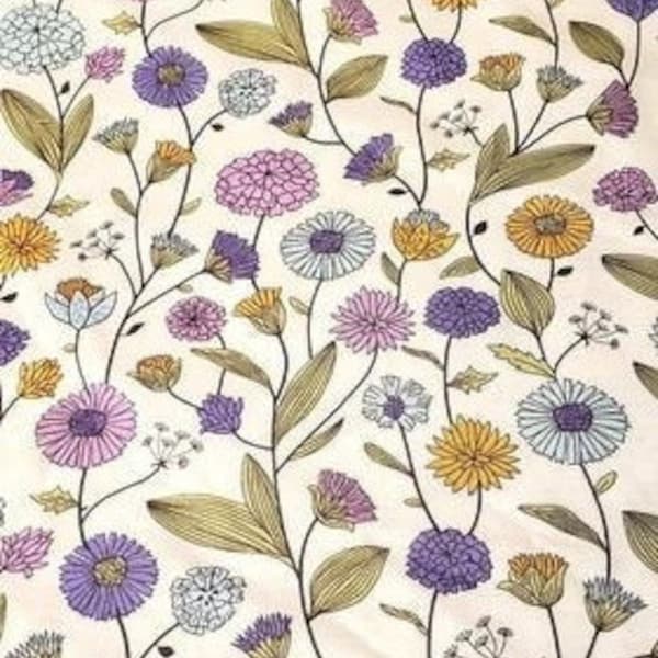 Michael Miller Wildflower Fabric - Etsy