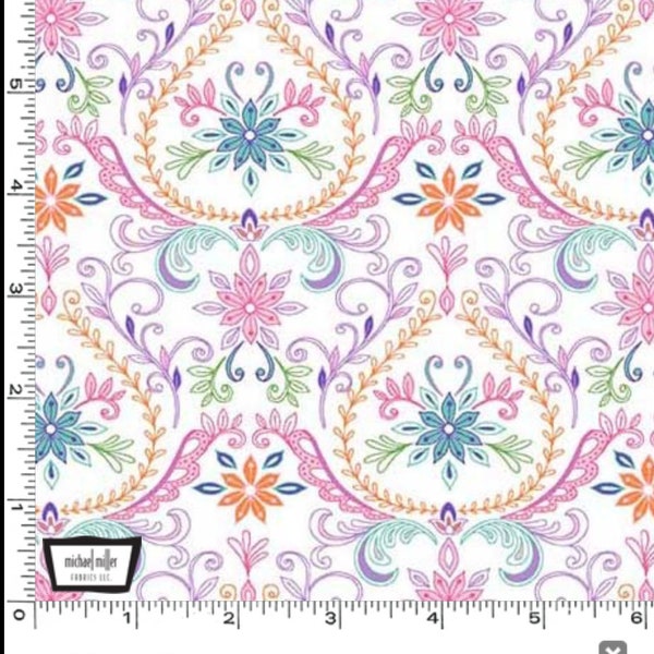 Pink Damask Fabric - Etsy