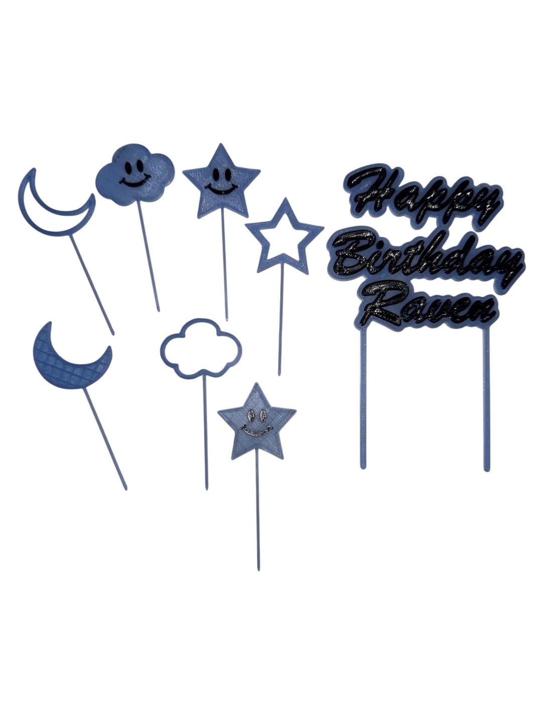 Starry Night Happy Birthday Cake Topper - Etsy