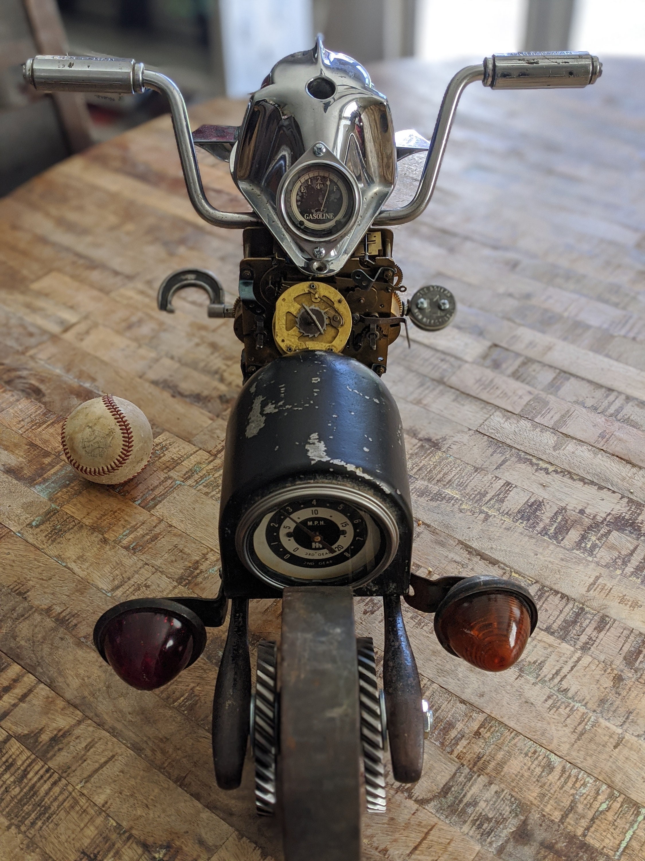 Motorcycle Sculpture Found Object Art Motorcycle Mixed Media Steampunk ...