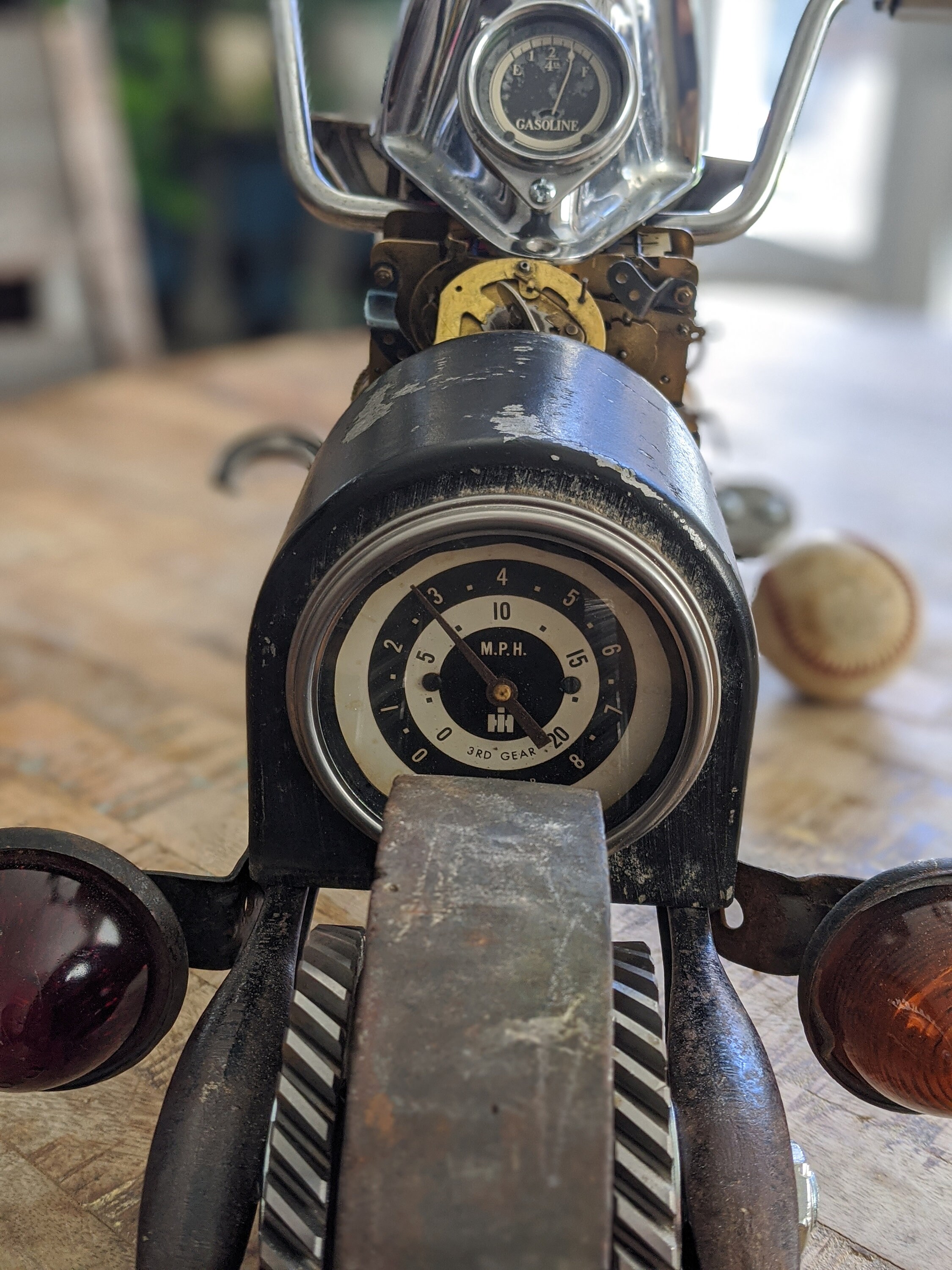 Motorcycle Sculpture - Found Object Art - Motorcycle Mixed Media ...