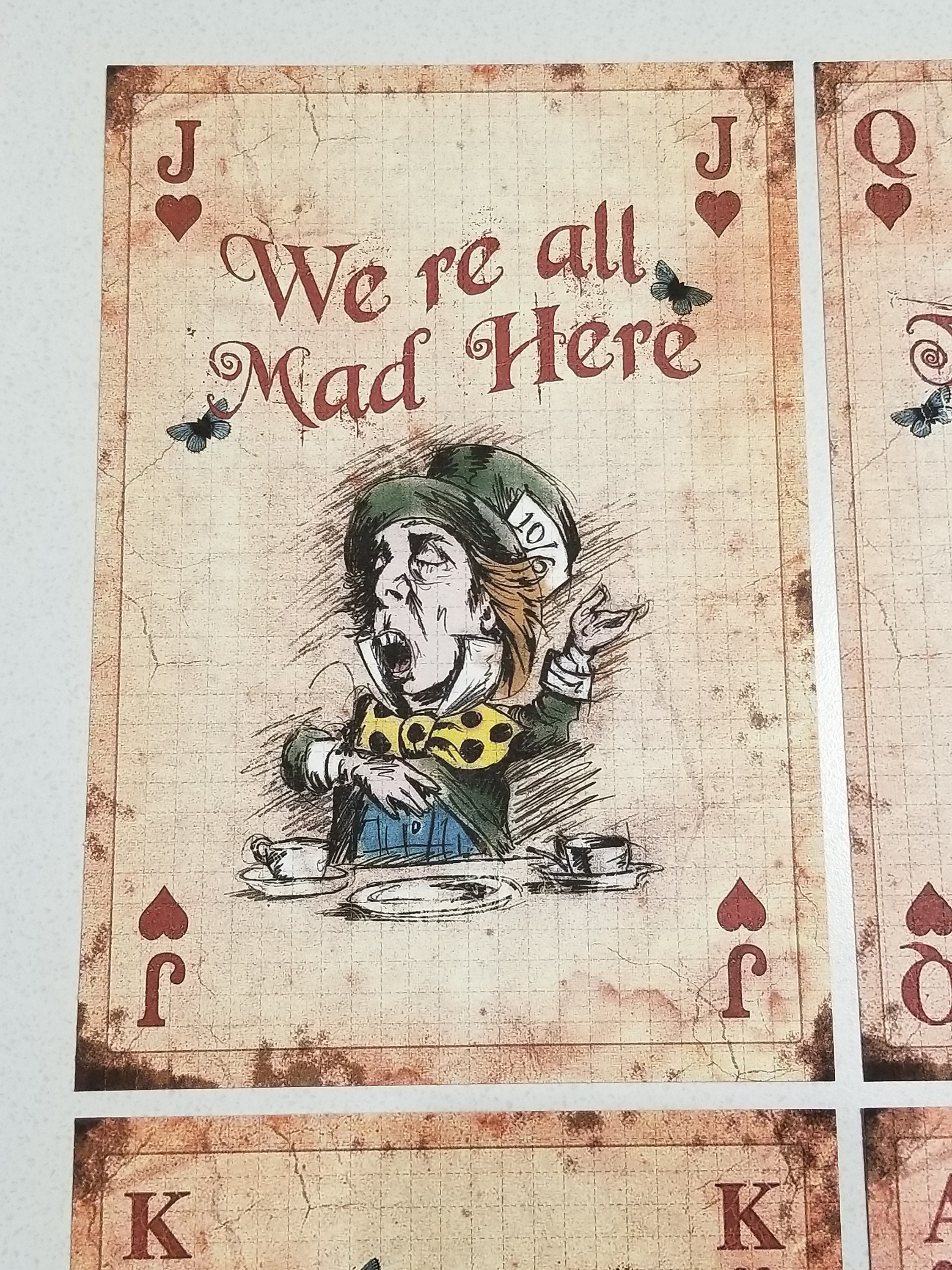 Alicia en el país de las maravillas jugando cartas Edición | Etsy