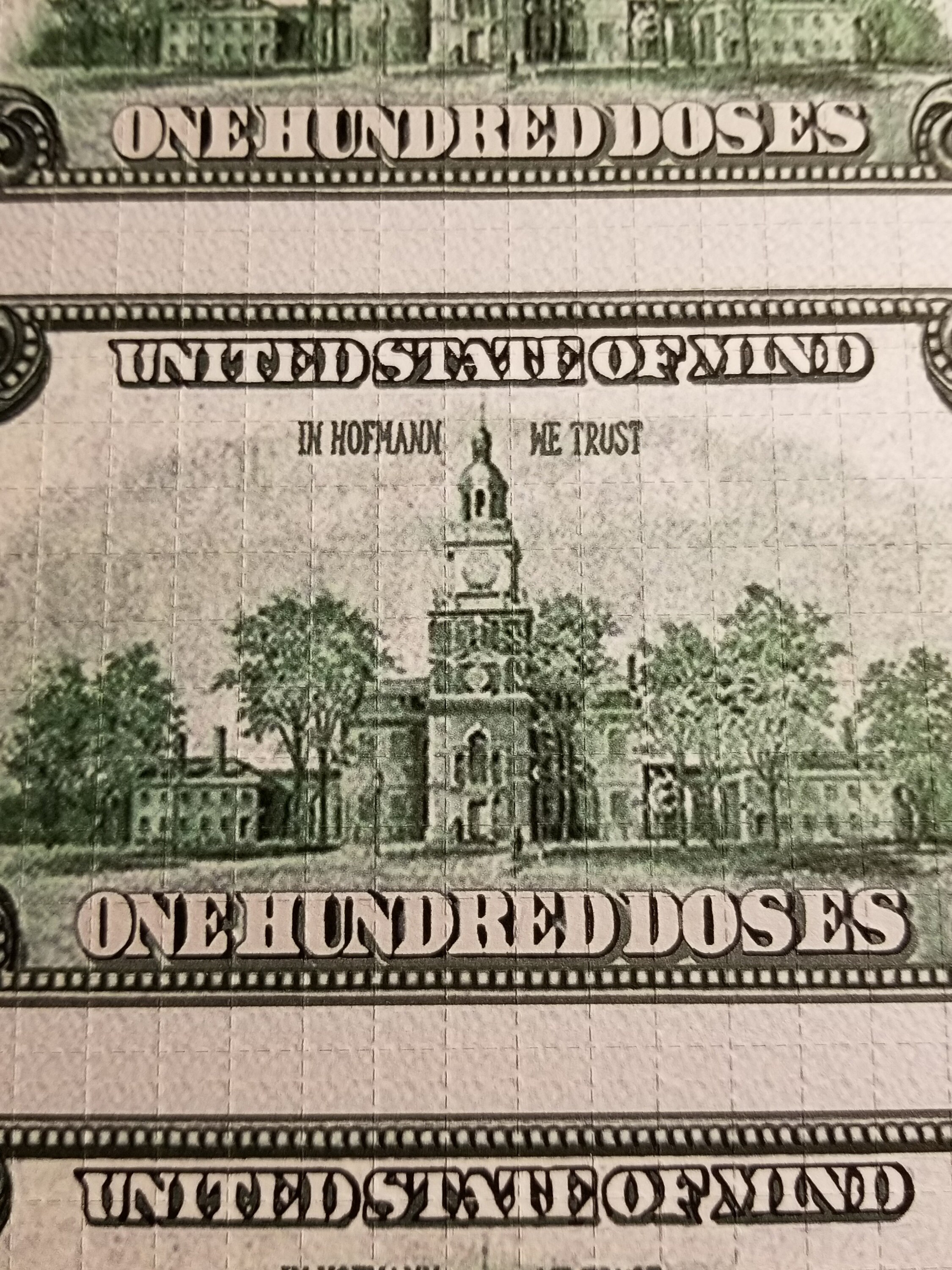 100 Dollar Bill Back Side