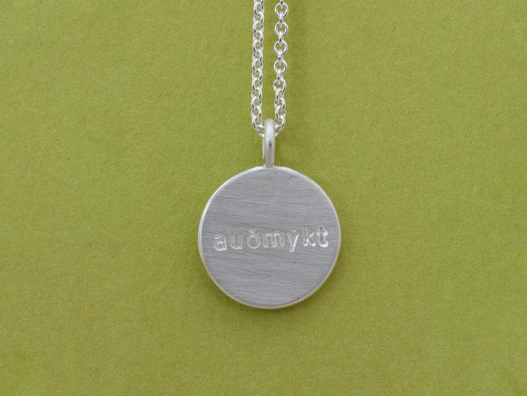 Companion, Pendant With Icelandic Words and Runes, 925/... Silver, 13 ...
