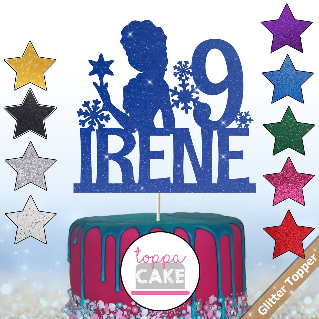 Personalised Frozen Elsa Cake Topper Snowflakes Toppers Decoration ...