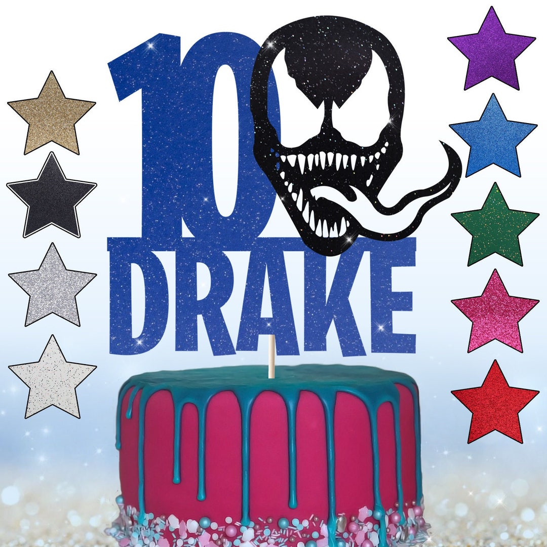 Personalised Venom Poison Character Cake Toppers Decors - Etsy