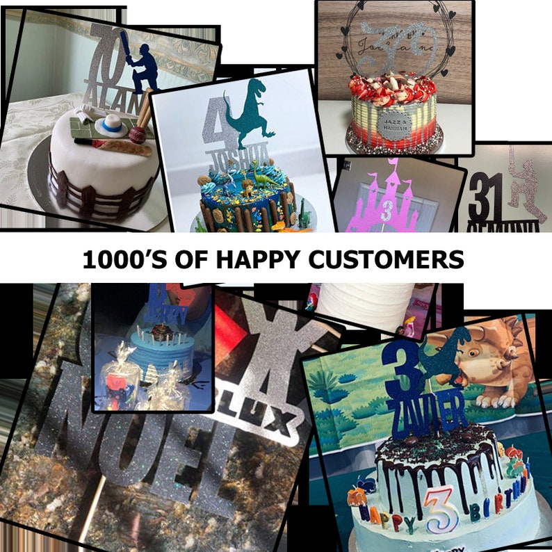 Personalised Cake Topper Men Boys Happy Birthday Cake Topper | Etsy