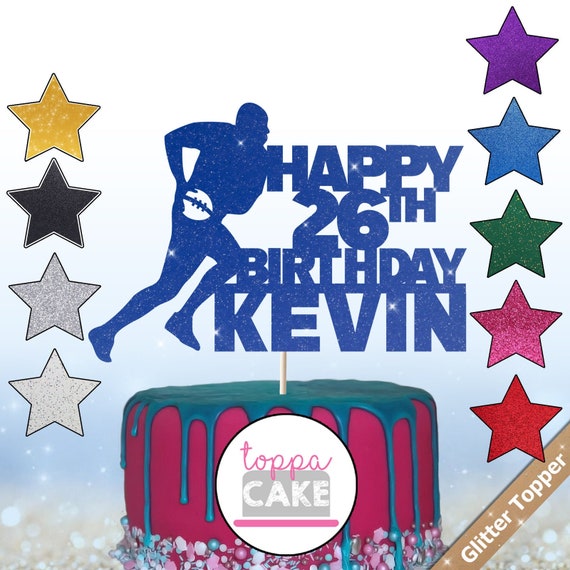 Rugby Cake Topper Sports Birthday Cake Topper Any Name Any Age - Etsy
